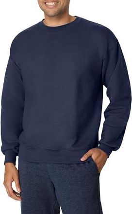 Hanes Mens Ultimate Heavyweight Fleece Sweatshirt, Navy, Large