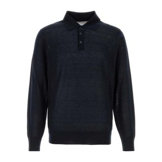Brunello Cucinelli Homme, Tops, Bleu, Taille: L Polo en m&eacute;lange de soie
