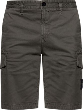 Stone Island Bermudas mit Kompass-Patch - Grün