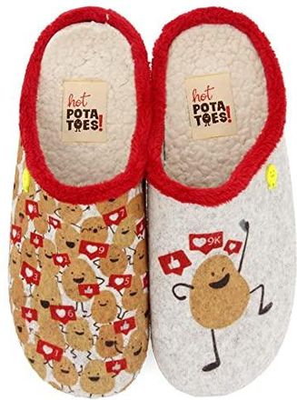 Hot Potatoes Femme Oulart Chausson, Gris, 40 EU