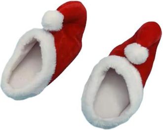 Yarnow Pantoufles de No&euml;l Design P&egrave;re No&euml;l Pantoufles Int&eacute;rieures Douces et Chaudes Chaussures Confortables Antid&eacute;rapantes pour Maison