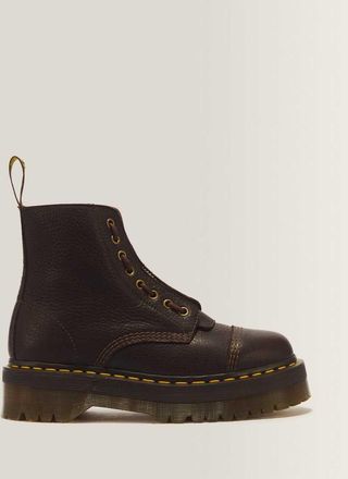 Dr. Martens Sinclair Ambassador Leder Plateaustiefel Schuhe in Braun, Gr&ouml;&szlig;e: 36