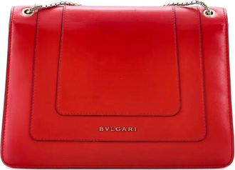 Bulgari Serpenti Forever Square Leather Medium shoulder bag - Rot