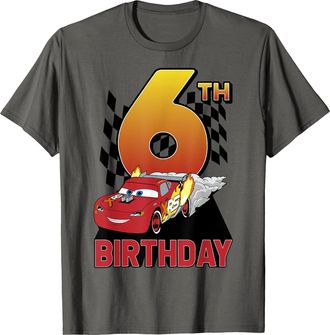 Disney Pixar Cars Lightning McQueen zum 6. Geburtstag, ausziehbar T-Shirt