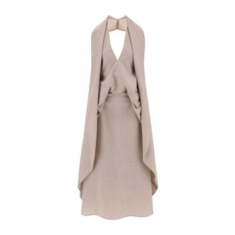 Fendi Midi-Kleid - - Dresses - Damen - Beige - S