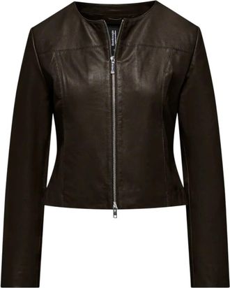 Bomboogie Femme, Vestes, Brun, Taille: 40 FR Galy Leather Jacket