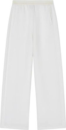 Emporio Armani Femme, Pantalons, Blanc, Taille: 40 FR Pantalon en maille double jersey avec point Milano
