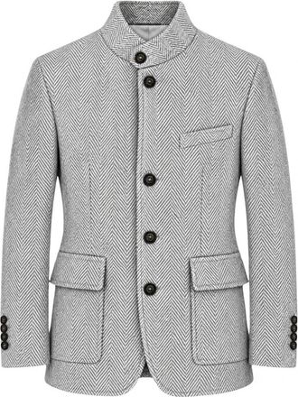 Eleventy Herringbone Jacket - - Jackets - Herren - Grau - L
