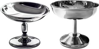 BESPORTBLE 2-teilige Dessertbecher aus Edelstahl mit Stiel, Wiederverwendbare Eis- Und Obstschalen f&uuml;r K&uuml;che, Restaurant Und Partys