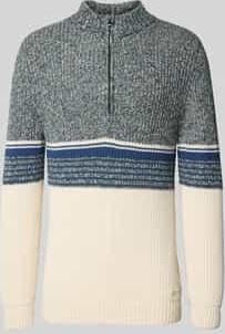 Ragman Slim Fit Troyer in Strick-Optik Modell Mouline