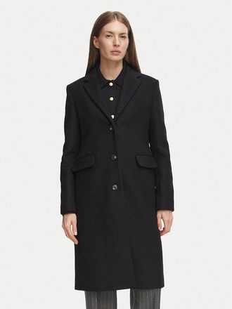 Tommy Hilfiger Wollmantel Classic WW0WW51106 Schwarz Regular Fit