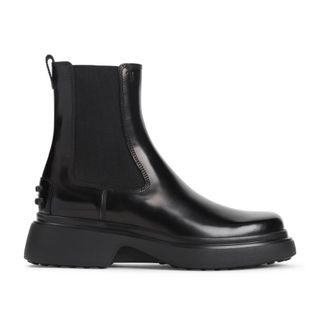 Tod's Schwarze Leder-Stiefeletten f&uuml;r Frauen - - Shoes - Damen - Schwarzk - 41 EU