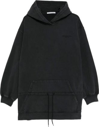 Alexander Wang Femme, Sweatshirts et sweats &agrave; capuche, Noir, Taille: 36 FR Robe Sweat &agrave; Capuche Taille Basse