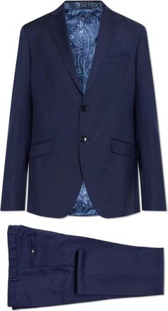 Etro Homme, Costumes, Bleu, Taille: XL Costume en laine