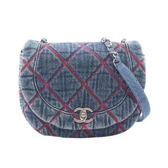 Chanel Pre-owned Matelasse Round Flap Shoulder Bag - - Pre-owned - Damen - Blau - ONE SIZE