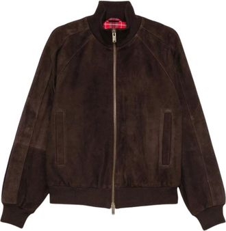 Baracuta Veste Bomber en Daim - Homme - Vestes - Brun - Taille: 2XS
