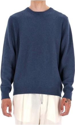 Roberto Collina Homme, Pulls, Bleu, Taille: L Tricot ras du cou