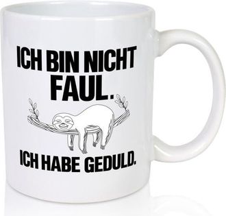 Generic Ich bin nicht faul | Geduld | witziger Spruch | Muffel - Tasse Weiss - Kaffeetasse/Geschenk/Familie