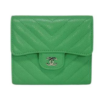 Chanel Pre-owned Wallet (tri-fold) - - Pre-owned - Damen - Gr&uuml;n - ONE SIZE
