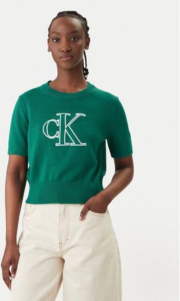 Calvin Klein Jeans Pullover LV047F356G Gr&uuml;n Regular Fit