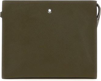 Montblanc Montblanc, Homme, Sacs, Vert, Taille: ONE Size Pochette en cuir Sartorial