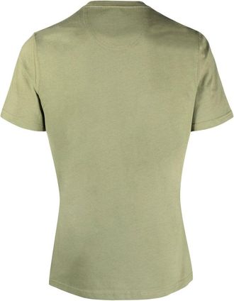 Barbour Logo-Embroidered Cotton T-Shirt - Green