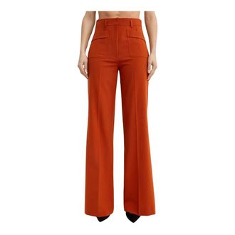 Fay Orange Palazzo Hose mit hohem Bund - - Trousers - Damen - Orange - S