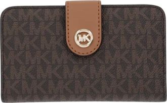 Michael Kors Portefeuille moyen Pop Charm - Femme - Accessoires - Brun - Taille: ONE Size