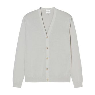 Closed Strickjacke mit langen &Auml;rmeln- Knopfverschluss und Logo-Stickerei - - Knitwear - Herren - Grau - L