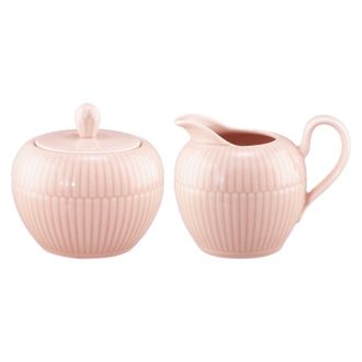 SELTMANN WEIDEN Amina Milch- & Zucker-Set 2-teilig (gro&szlig;) | Milchk&auml;nnchen (290 ml) und Zuckerdose (290 ml) | Serviergeschirr mit feinem Reliefmuster | Porzellan, Sp&uuml;l