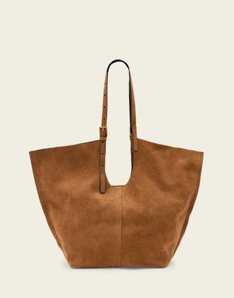 AllSaints Ara - Tragetasche aus Wildleder in Braun