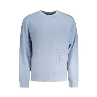 Guess Homme, Sweatshirts et sweats à capuche, Bleu, Taille: M Pull Homme en Coton Bleu Clair