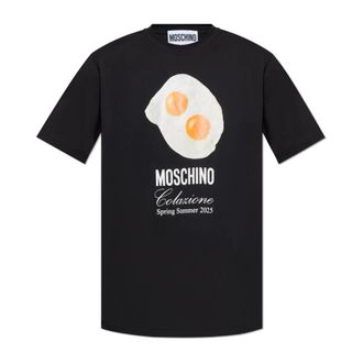 Moschino Bedrucktes T-Shirt - - Tops - Herren - Schwarzk - S