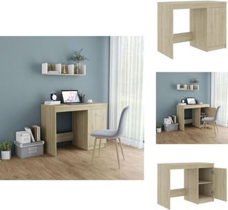 vidaXL Vidaxl - Bureau Chêne sonoma 100x50x76 cm Bois dingénierie - Bureau Design - Bureau Moderne - Bureau Chêne Sonoma - Meuble De Bureau - Bureau Avec