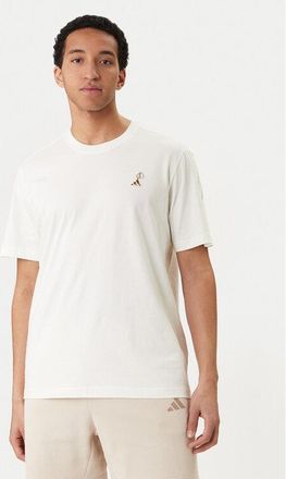 adidas T-Shirt Lux Coffee Cafe Pour Graphic KB4845 Wei&szlig; Loose Fit