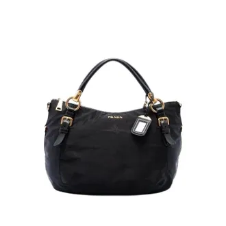 Prada Sac bandouli&egrave;re en nylon pr&eacute;-appr&eacute;ci&eacute; - Femme - Pre-owned - Noir - Taille: ONE Size