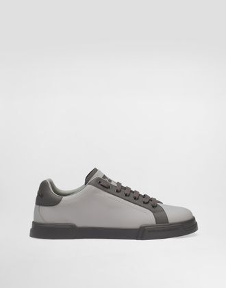 Dolce & Gabbana Sneaker Portofino Light - Mann Sneakers Grau Leder 42.5