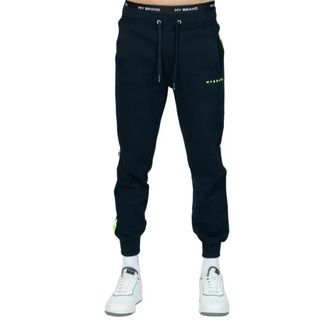 My Brand Blaue Joggerhose mit Kontraststreifen - - Trousers - Herren - Blau - S