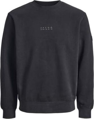 Jack & Jones Jcopoint Sweat Badge Crew Neck BF col Rond, Noir, XL Homme