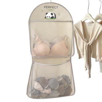 Generic Generischer quadratischer Verst&auml;rkung, ohne Perforation f&uuml;r Badezimmer, Netztaschen f&uuml;r BH, doppellagiger Organizer mit Haken f&uuml;r Unterw&auml;sche, Fitness