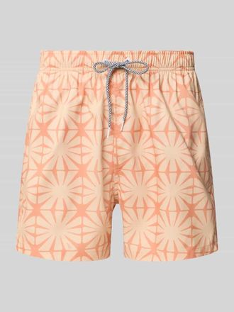 Boardies Badehose im Allover-Look mit elastischem Bund