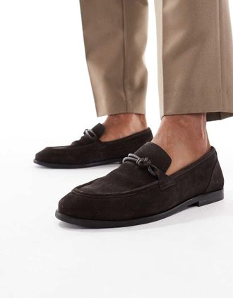 Asos Mocassins fins en daim - Marron-Brown
