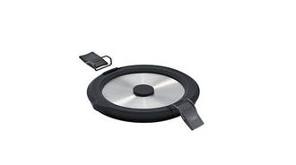 Rösle Flexx 2GO Couvercle rond en acier inoxydable avec clips pour boîte à lunch, bord en silicone, aromatique, valve en silicone, argenté/noir 0,4 l