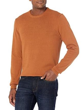 Amazon Essentials Pull à Col Rond et Manches Longues, 100% Coton (Disponible en Grandes Tailles et Grandes Longueurs) Homme, Óxido, L