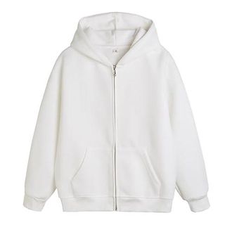 Generic Veste &agrave; capuche en polaire &agrave; fermeture &eacute;clair pour homme - Uni - V&ecirc;tement dhiver - Sweat &agrave; capuche confortable - Manches longues - Haut athl&eacute;tique - C