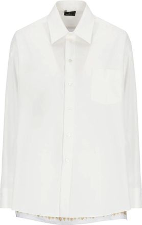 Etro Femme, Blouses et Chemises, Blanc, Taille: 38 FR Chemise en coton avec empi&egrave;cement en soie au dos