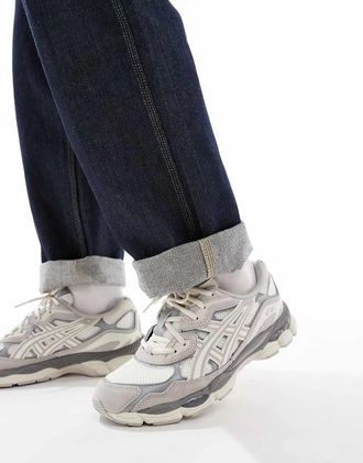 Asics Gel-NYC - Baskets unisexes - Blanc cass&eacute; et rose discret