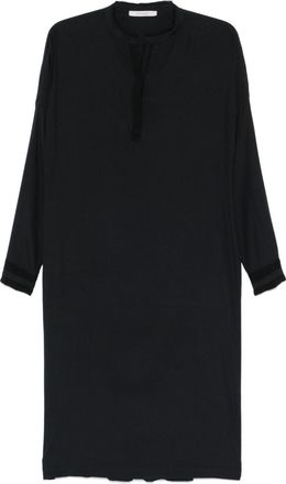 Kristensen Du Nord Hemdkleid aus Satin - Schwarz