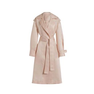 Alberta Ferretti Femme, Manteaux, Rose, Taille: 36 FR Triple silk organza trench coat