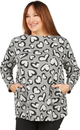 Mona Lisa Strickpullover Pullover mit Herzmuster
